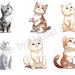 Cute Kitten Clipart, Cat Clipart Bundle, Instant Digital Download, Baby ...