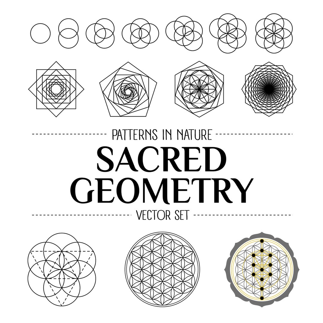 Sacred Geometry Symbols Vector Set - Etsy