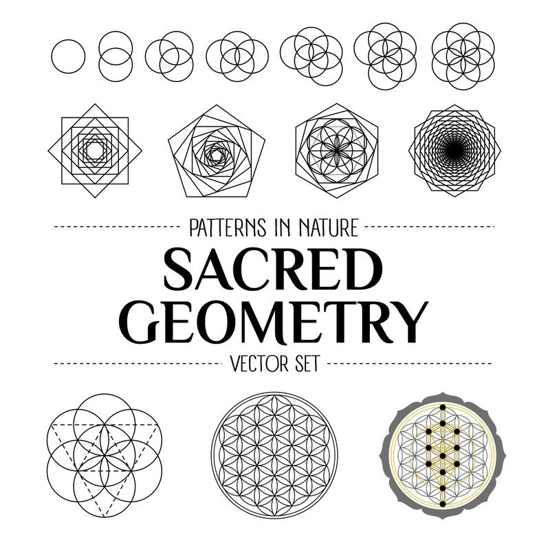Sacred Geometry Symbols Vector Set - Etsy