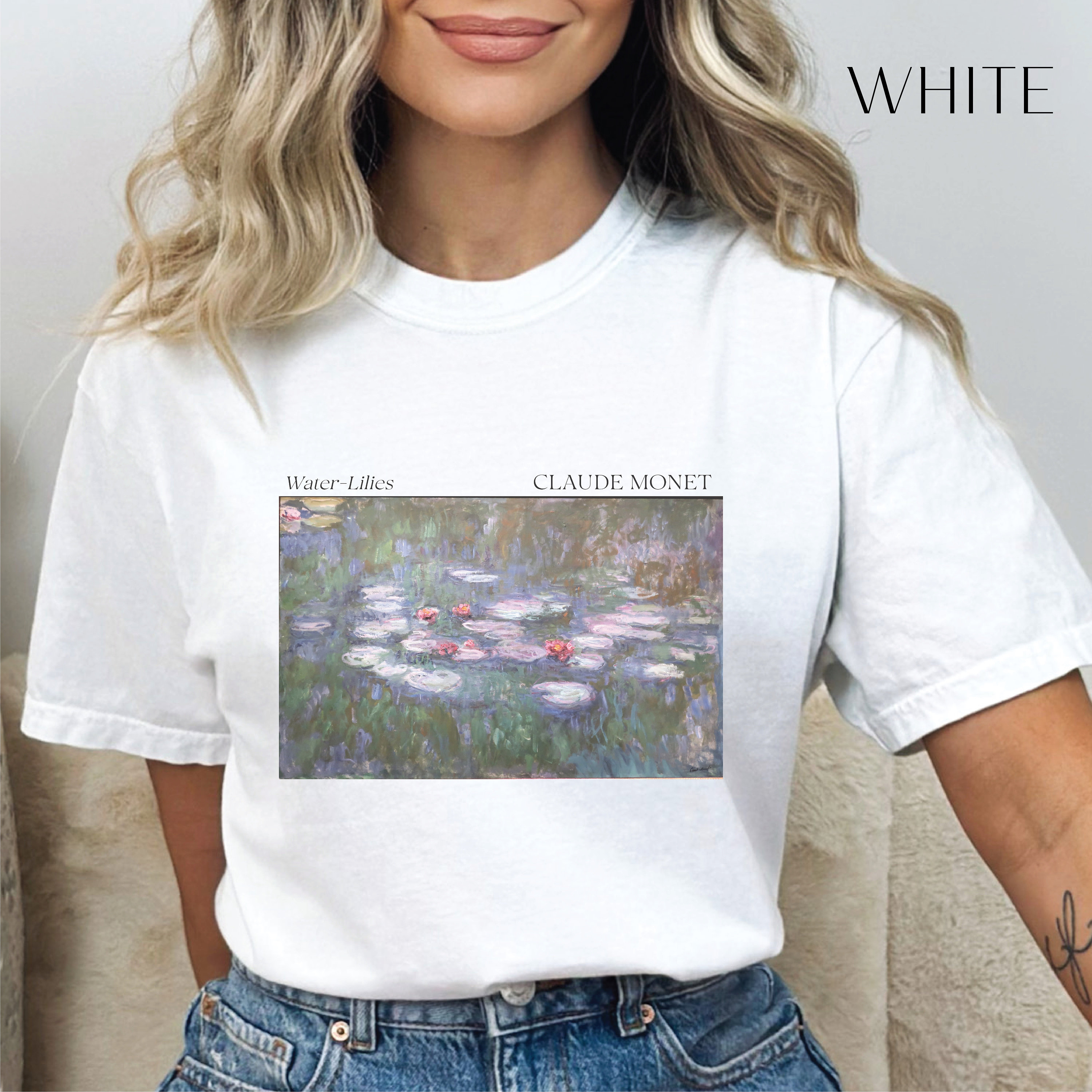 Monet Shirt Artist Claude Monet Water Lilies Dark Academia Art Art ...