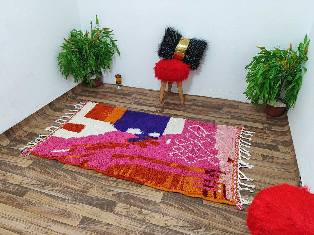 Handmade Bohemian Rug Custom All Sizes Rug Custom Moroccan Berber Area ...