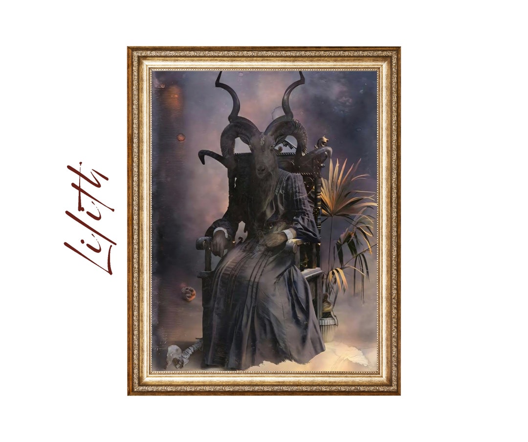 Baphomet Portrait Print. Baphomet Poster, Baphomet Picture, Satan ...