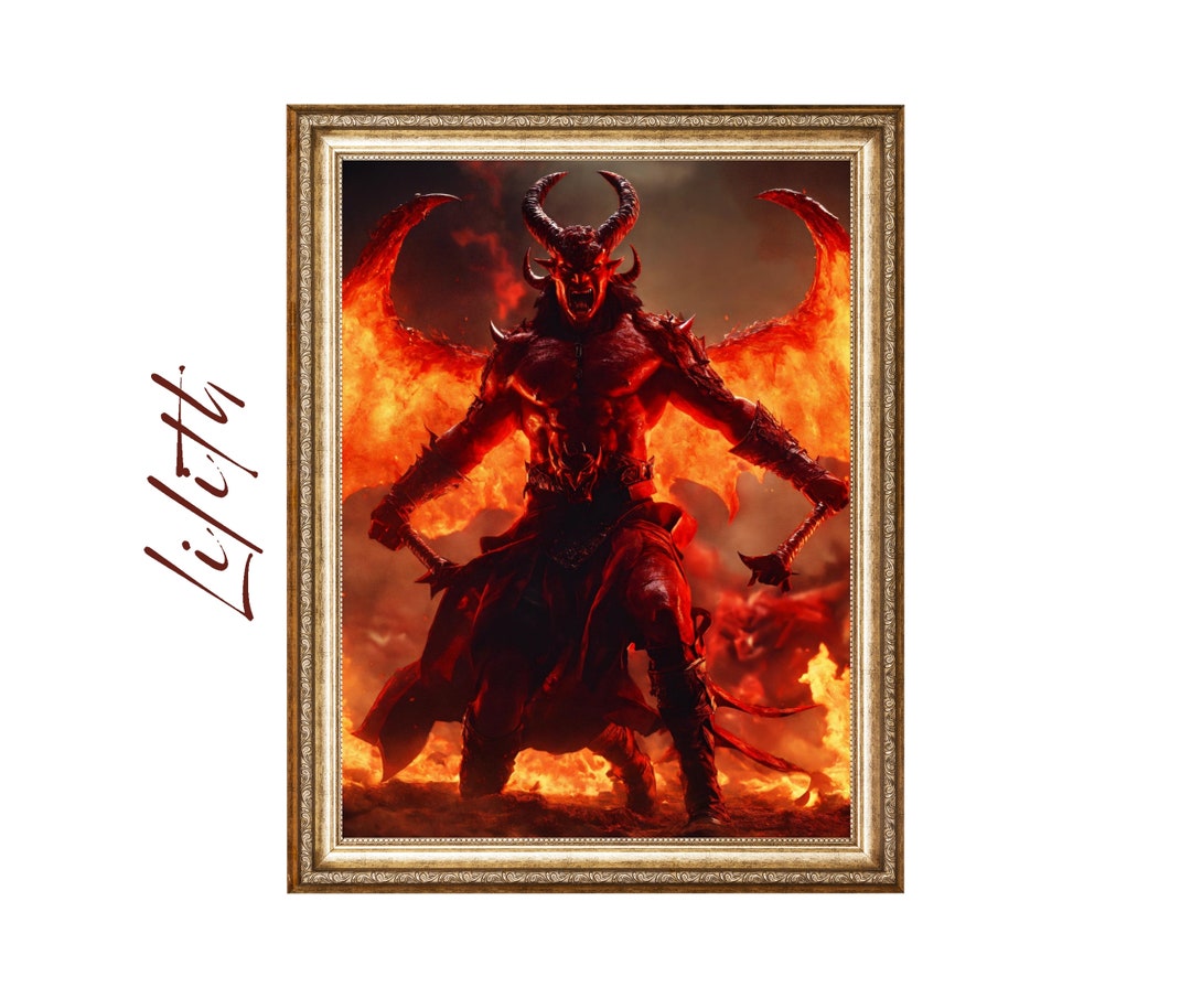 Devil Print. Baphomet Poster, Baphomet Picture, Satan Picture, Devil ...
