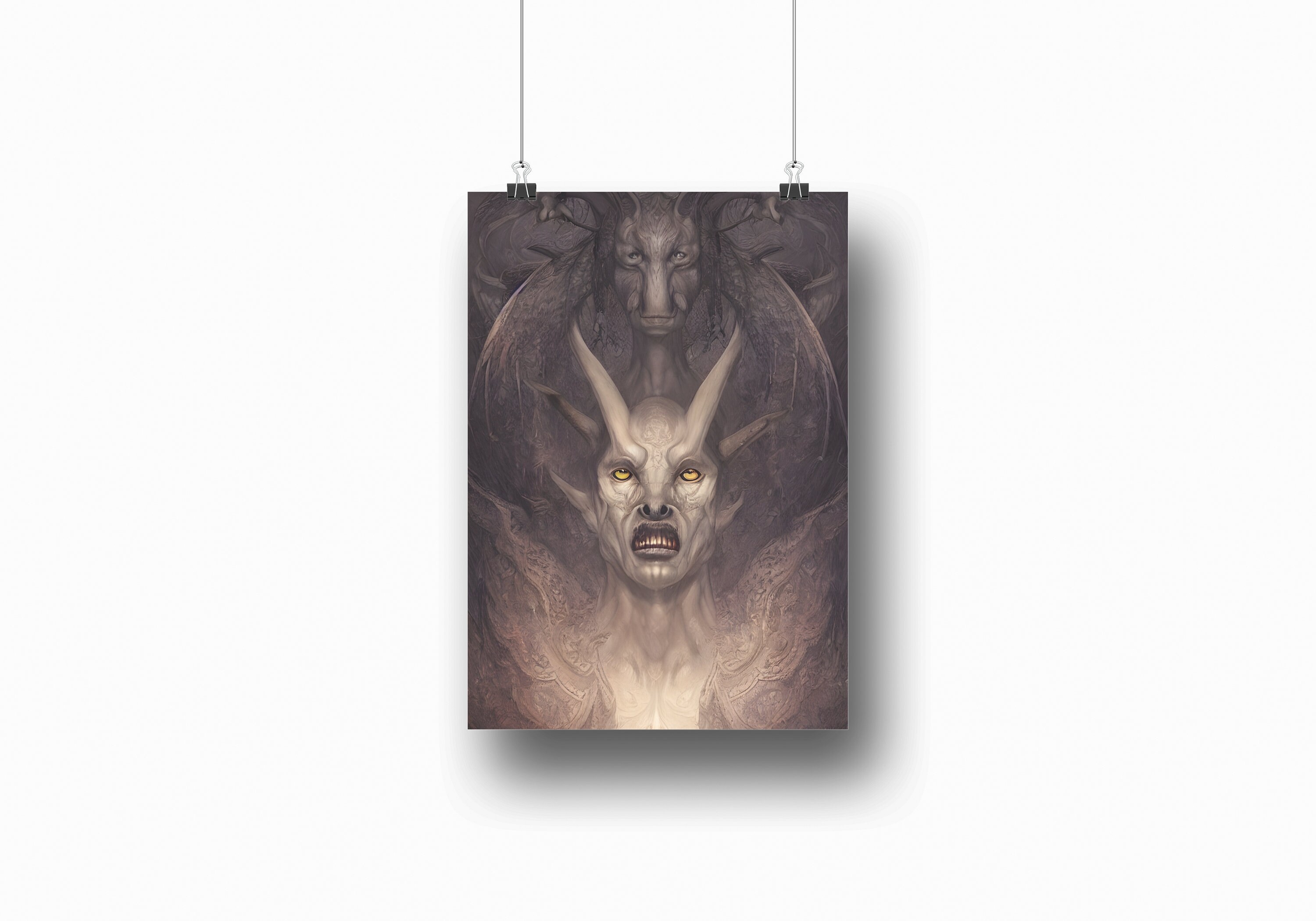 Poster: Baphomet Teufel Gothic Dark Horror as a - Etsy