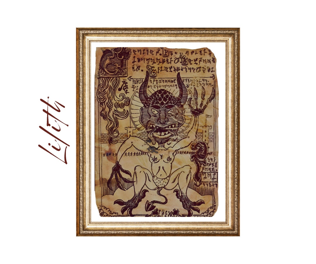 Teufel Druck. Aus Codex Giga, Teufelsbibel Vintage Kunst, Teufel, Hexe, Okkult, Gothic, Satan ...