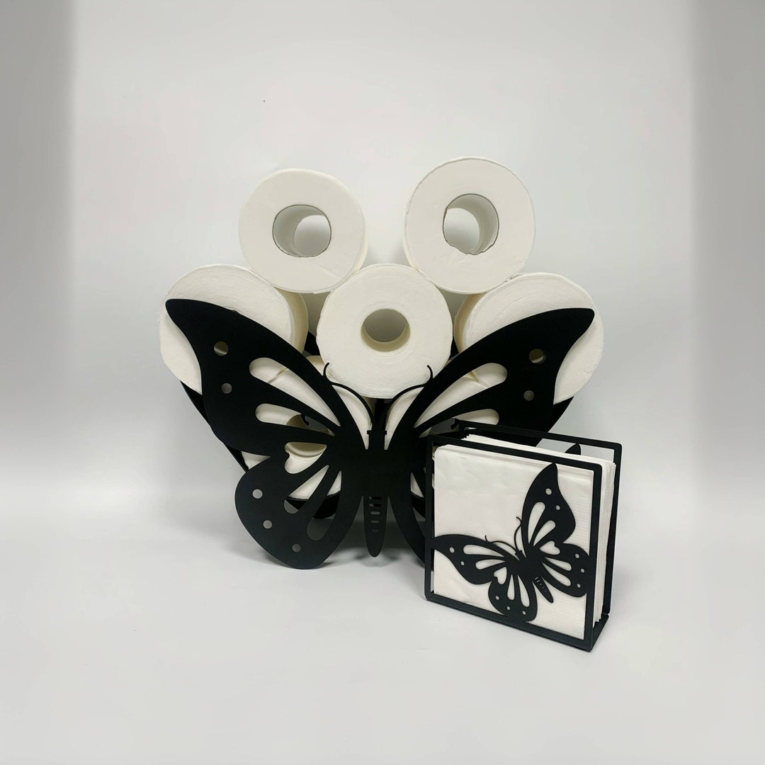 Butterfly Napkin Holder Toilet Paper Holder Set Vertical Iron - Etsy