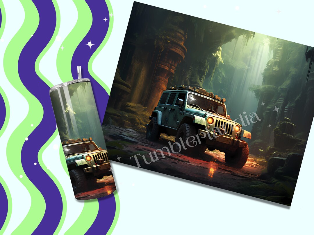 Jeep Wrangler 4X4 Jungle Adventure 20oz Sublimation Tumbler - Etsy