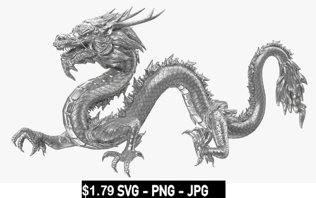 Chinese Dragon SVG Digital Download Etching Cut Files Svg - Etsy
