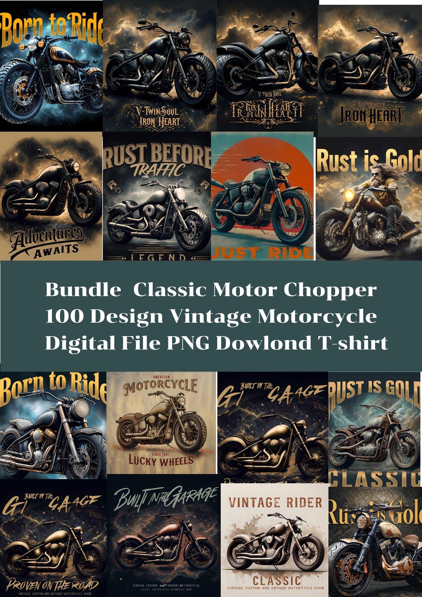 Classic Chopper Sayings SVG Bundle Vintage Biker Quotes for T-shirts ...