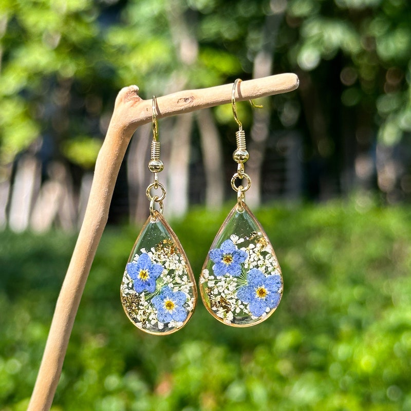 Resin Flower Earring - Etsy