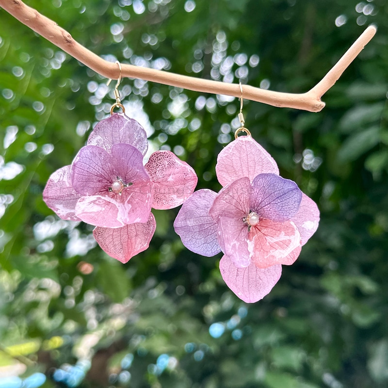 Hydrangea Earrings - Etsy