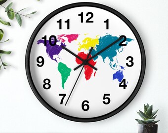 Simple Wall Clock Black and White Clock Minimalist Design - Etsy Israel