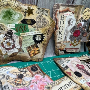 Inspiration & Good Vibes 2, Clusters for Junk Journals, Set of 9, Scrapbooking Ephemera ...