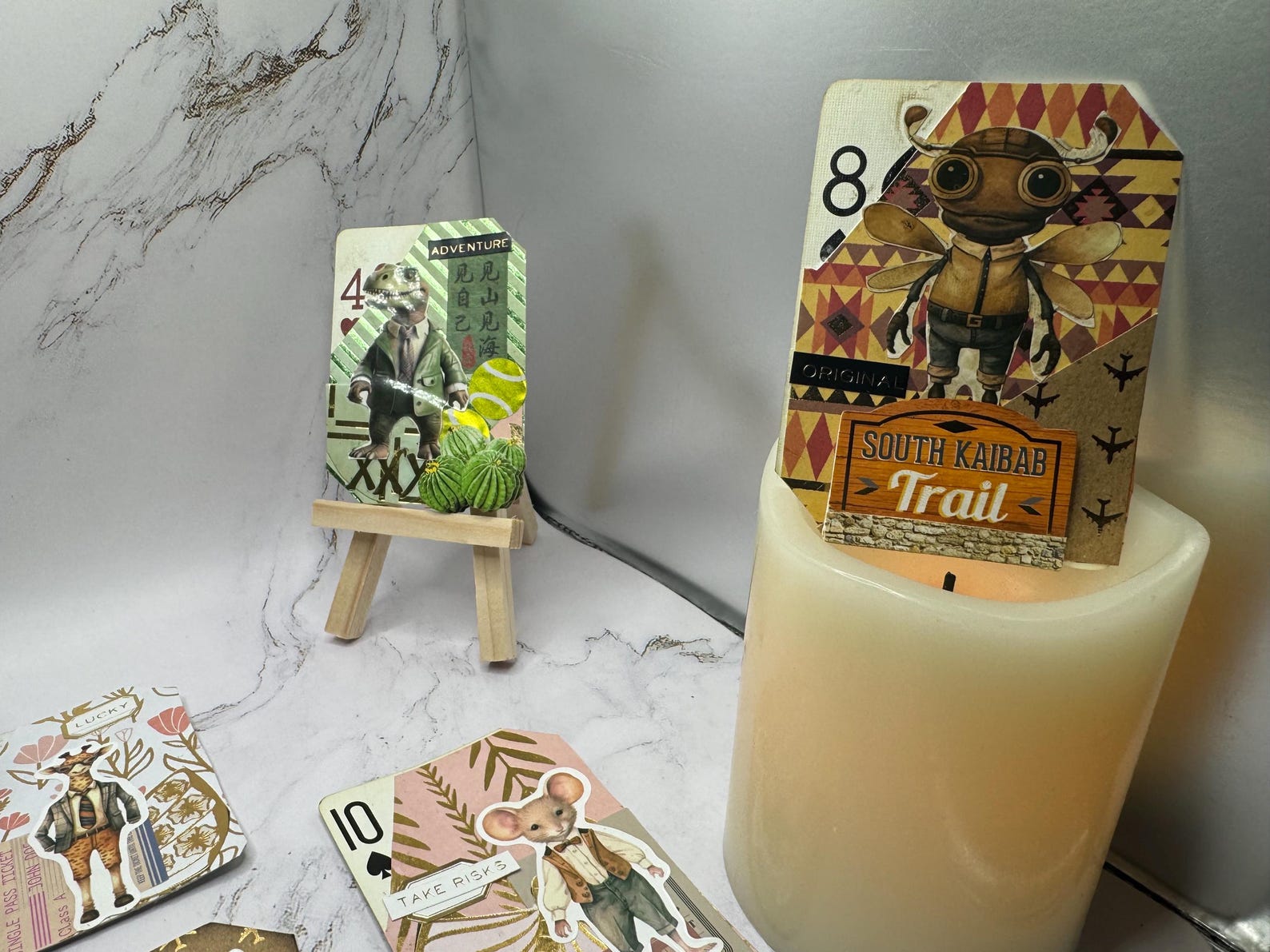Altered Playing Cards, APC, Set of 9 Cards, Journal Ephemera ...