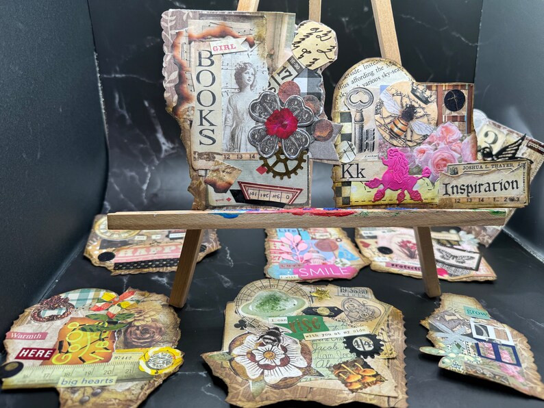 Inspiration & Good Vibes 2, Clusters for Junk Journals, Set of 9, Scrapbooking Ephemera ...
