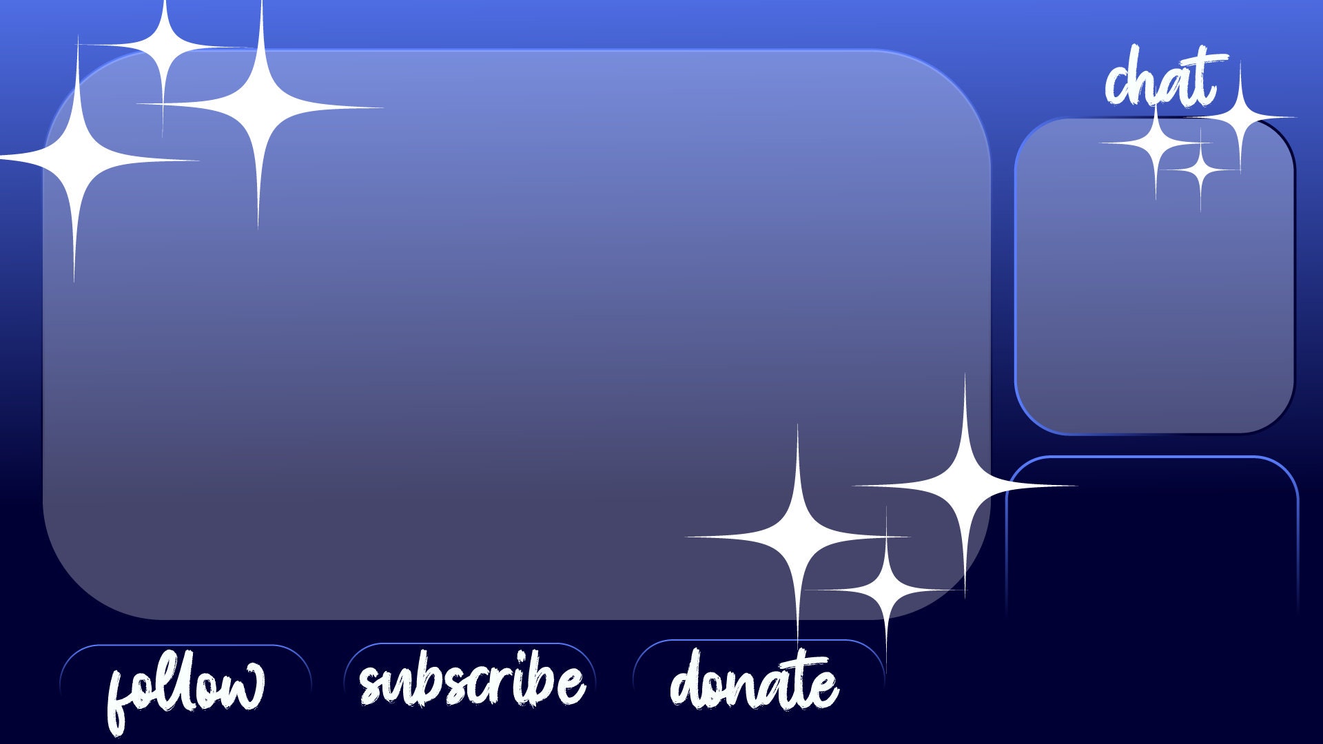 MIDNIGHT STREAM OVERLAY (gradient Aesthetic) - Etsy