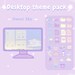 Sweet Sky Desktop Theme Organizer Set Desktop Wallpaper Set Desktop ...