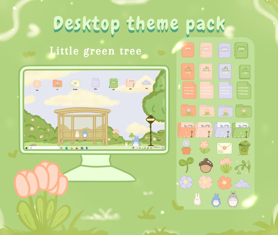 Cute Wallpaper | Desktop Theme Organizer Set | Wallpaper | Desktop ...