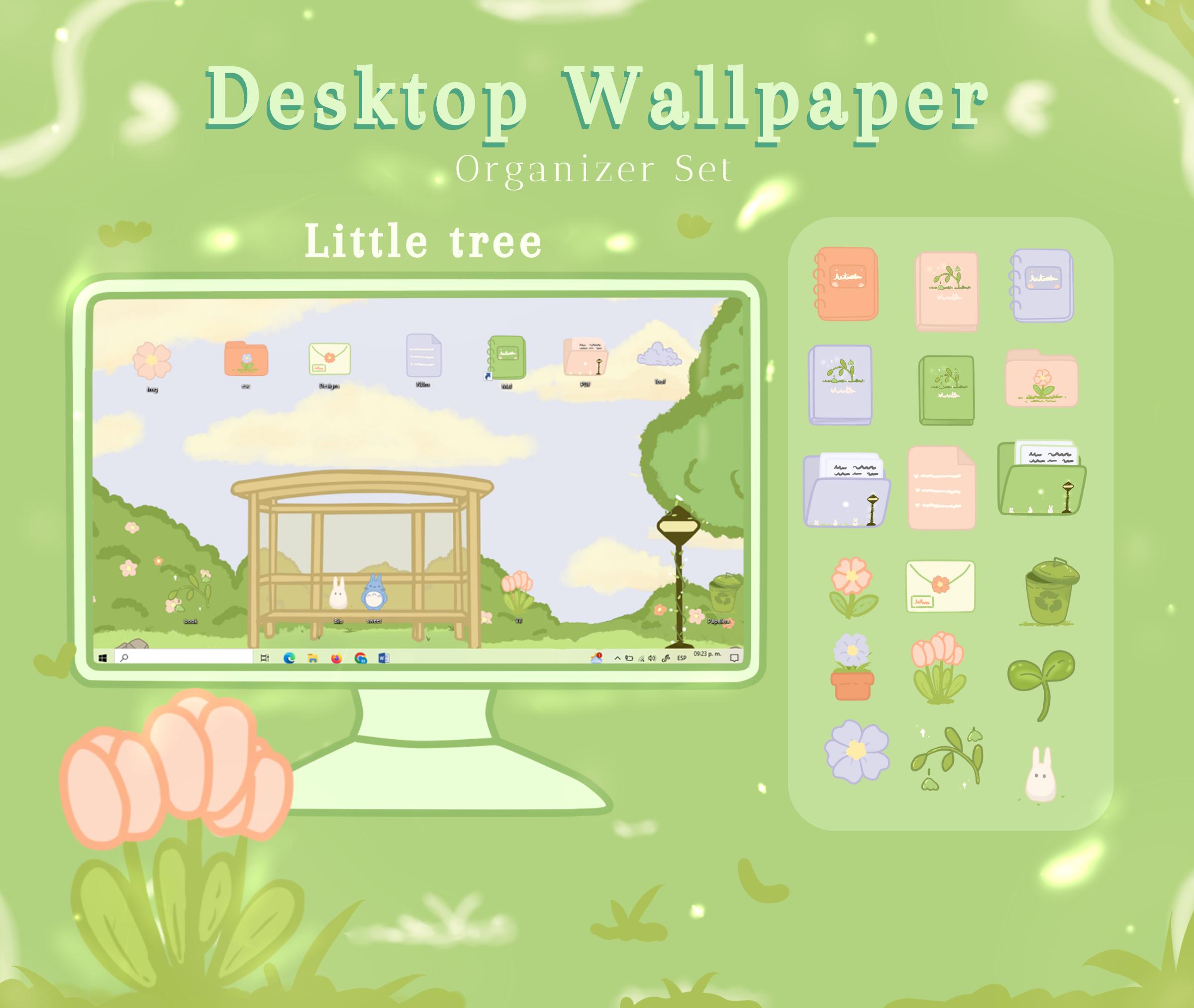 Cute Wallpaper | Desktop Theme Organizer Set | Wallpaper | Desktop ...