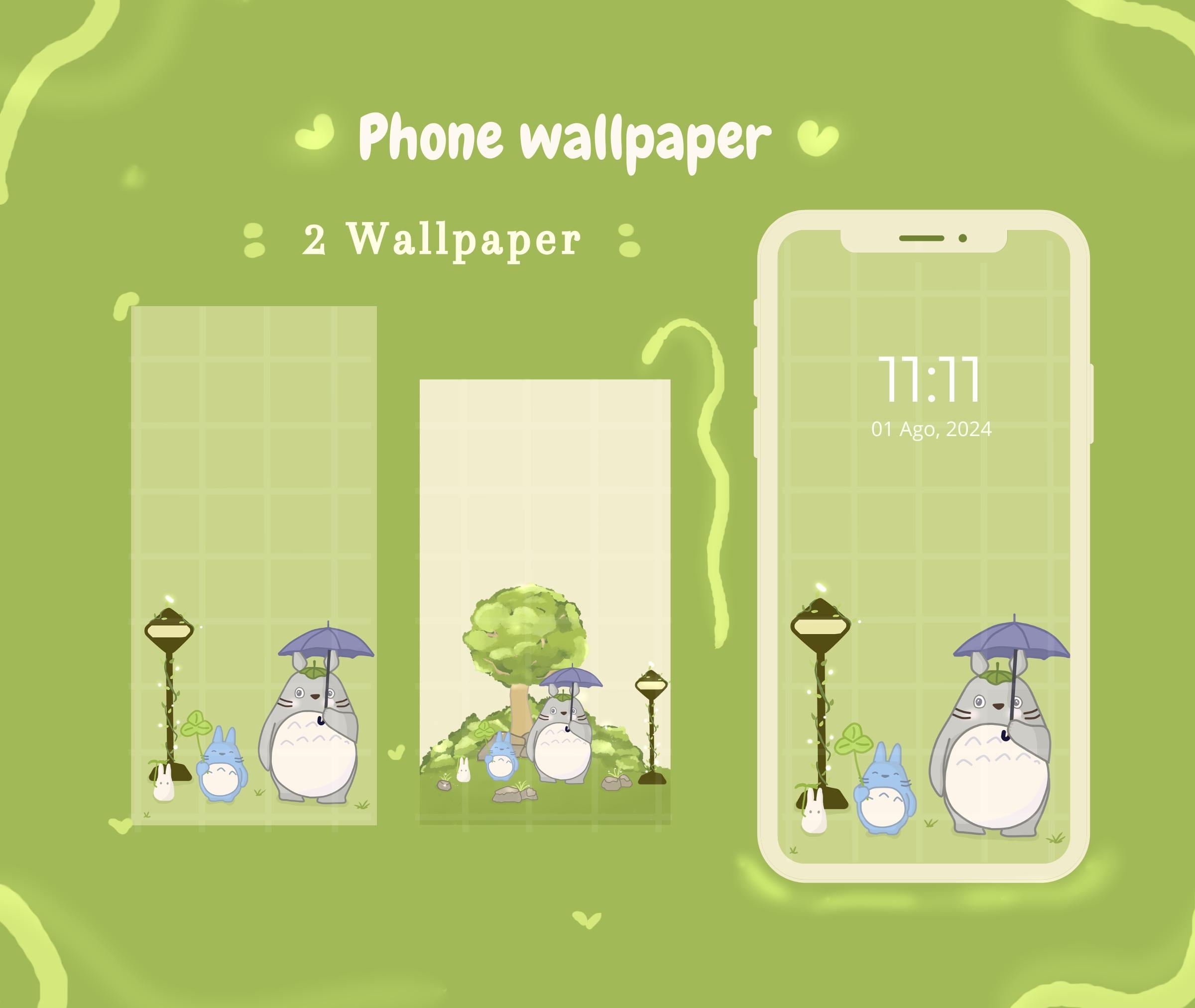 Totoro Desktop Theme Organizer Set Desktop Wallpaper Set Desktop ...