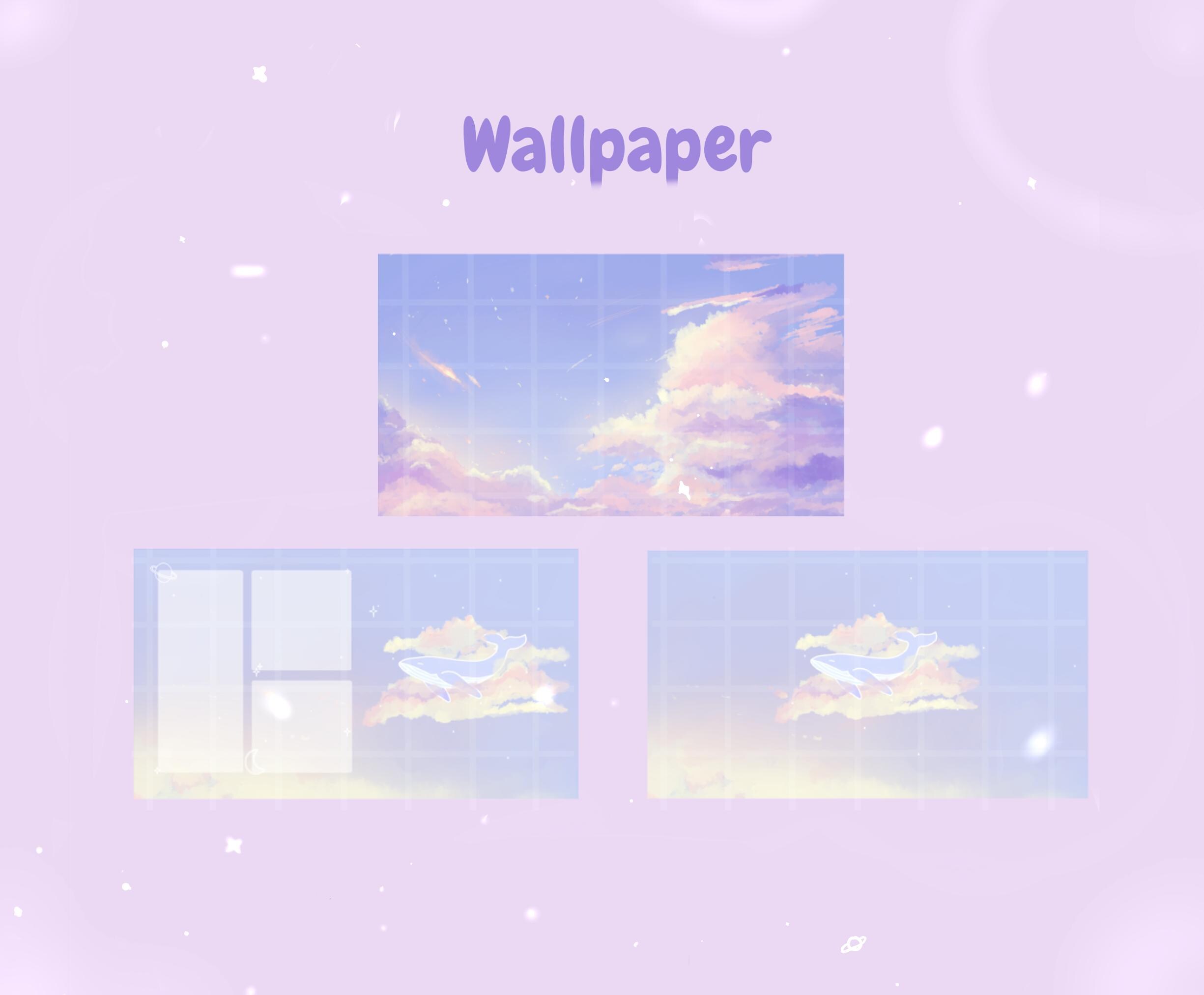 Sweet Sky Desktop Theme Organizer Set | Desktop Wallpaper Set Desktop ...