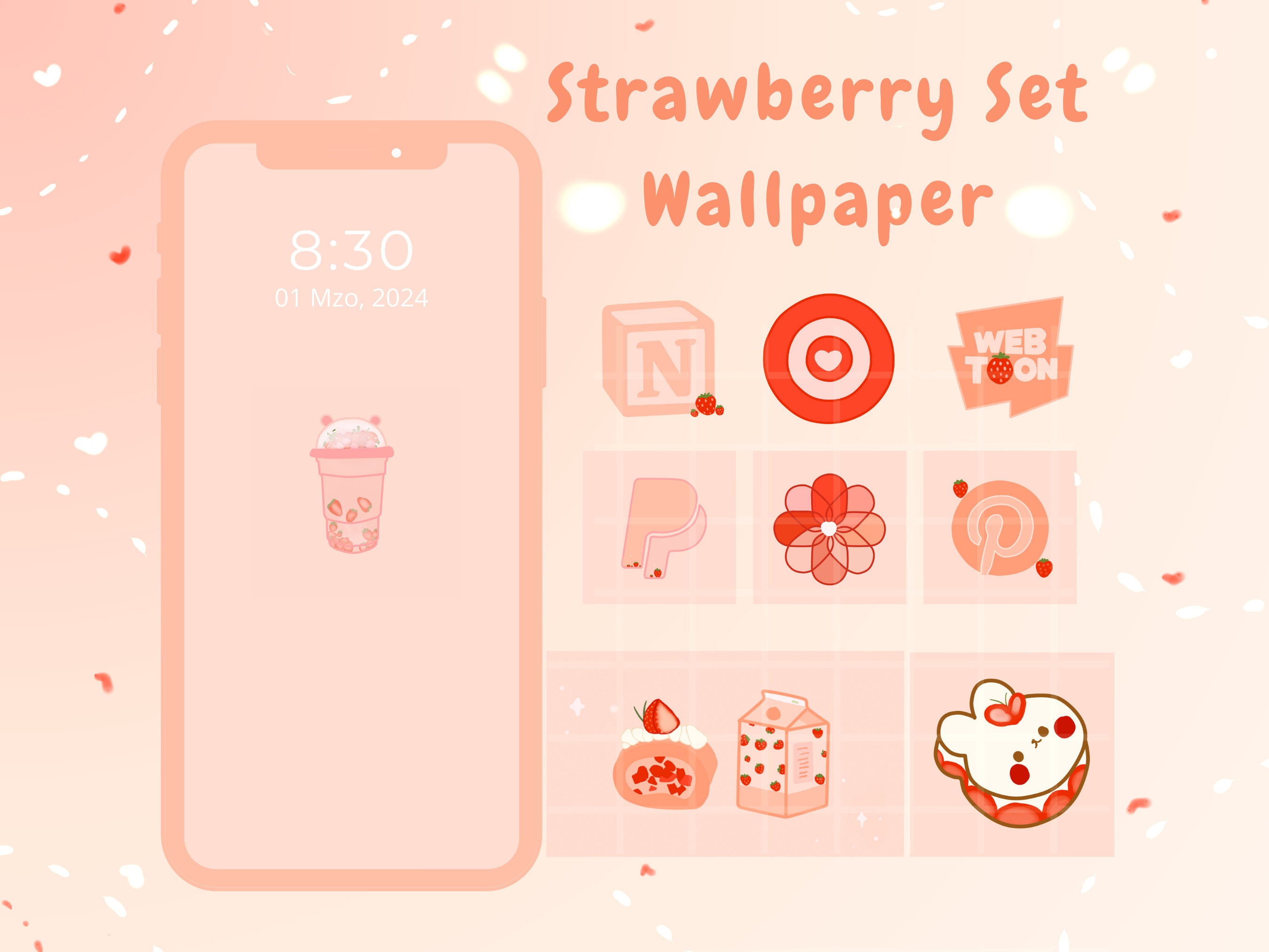 Strawberry App Icon Set | Strawberry Icon Pack for Ios Android Tablet ...