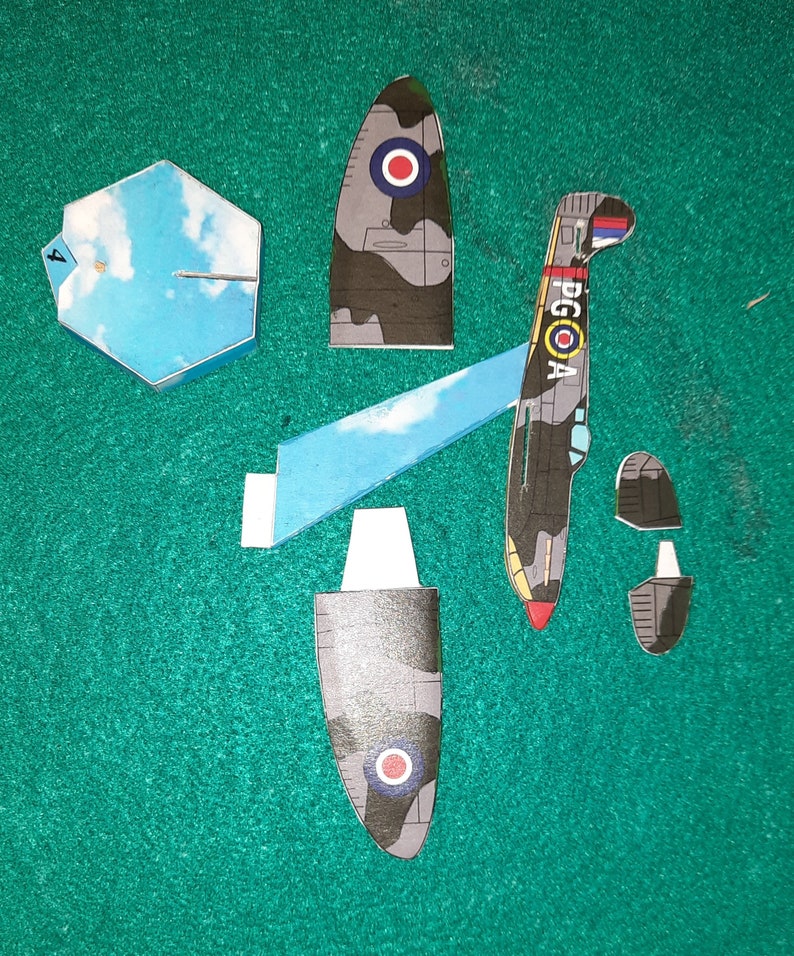 Aces R High 2.5D Paper Model WW2 Aircraft Spitfire - Etsy