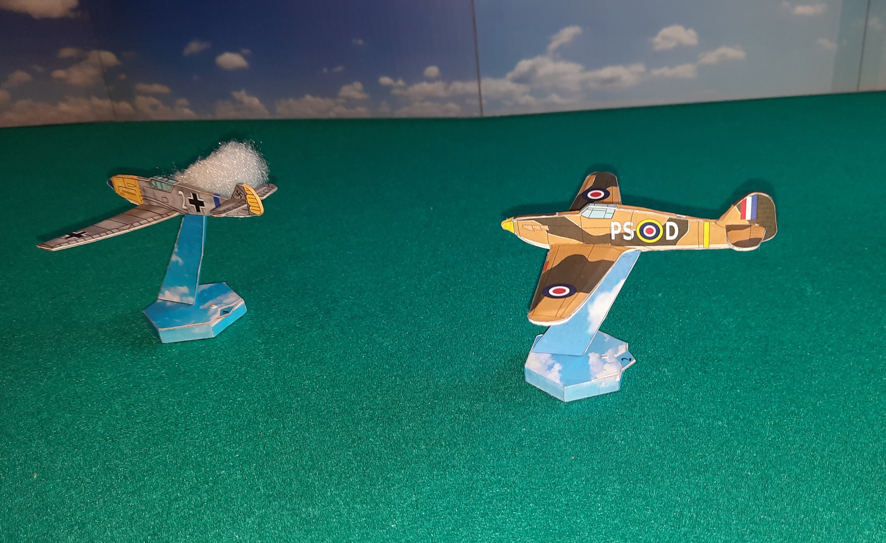 Aces R High 2.5D Paper Model WW2 Aircraft Messerschmitt Bf 109 grey ...