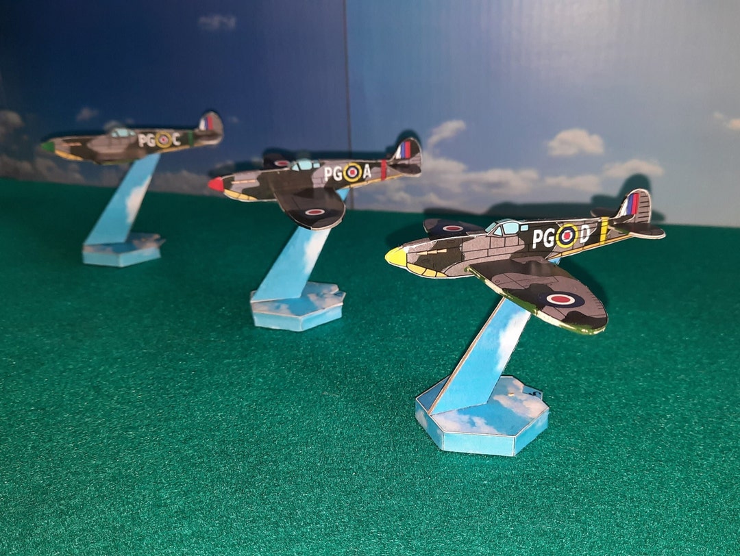 Aces R High 2.5D Paper Model WW2 Aircraft Spitfire - Etsy