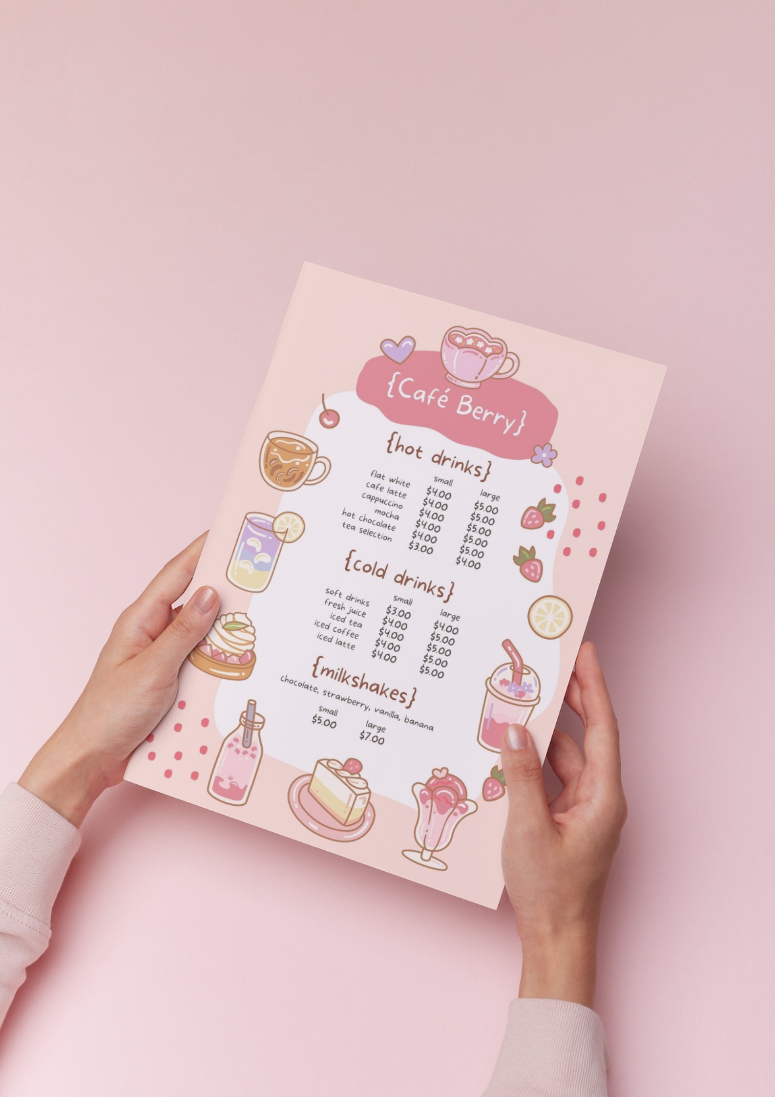 Canva Menu Template Restaurant Menu for Social Media Editable Printable ...