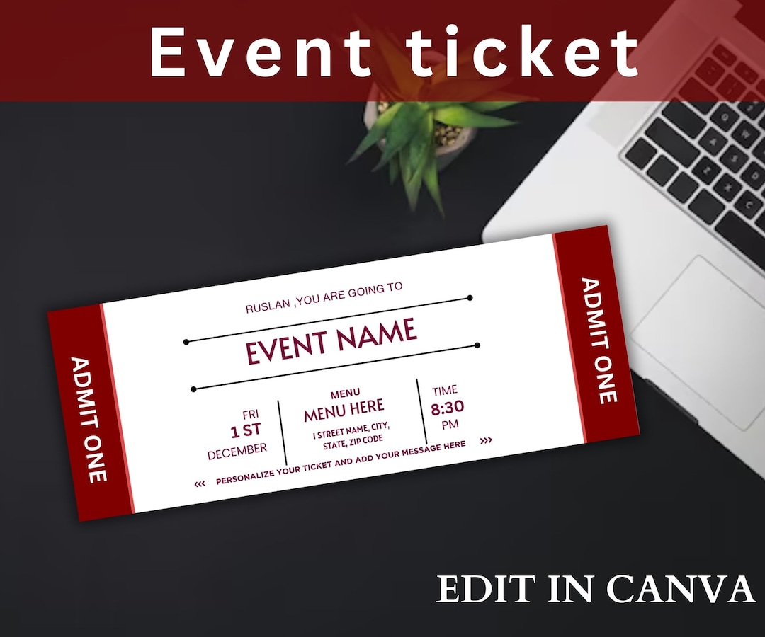 Personalized Surprise Concert Ticket, Concert Reveal Ticket, Surprise ...