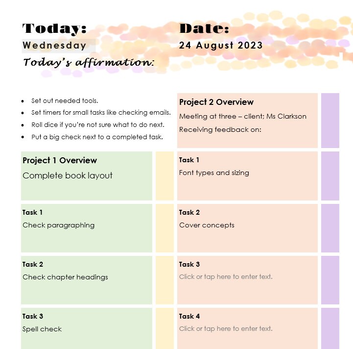 Planner and Organiser for Task Oriented People an Organizer for ...