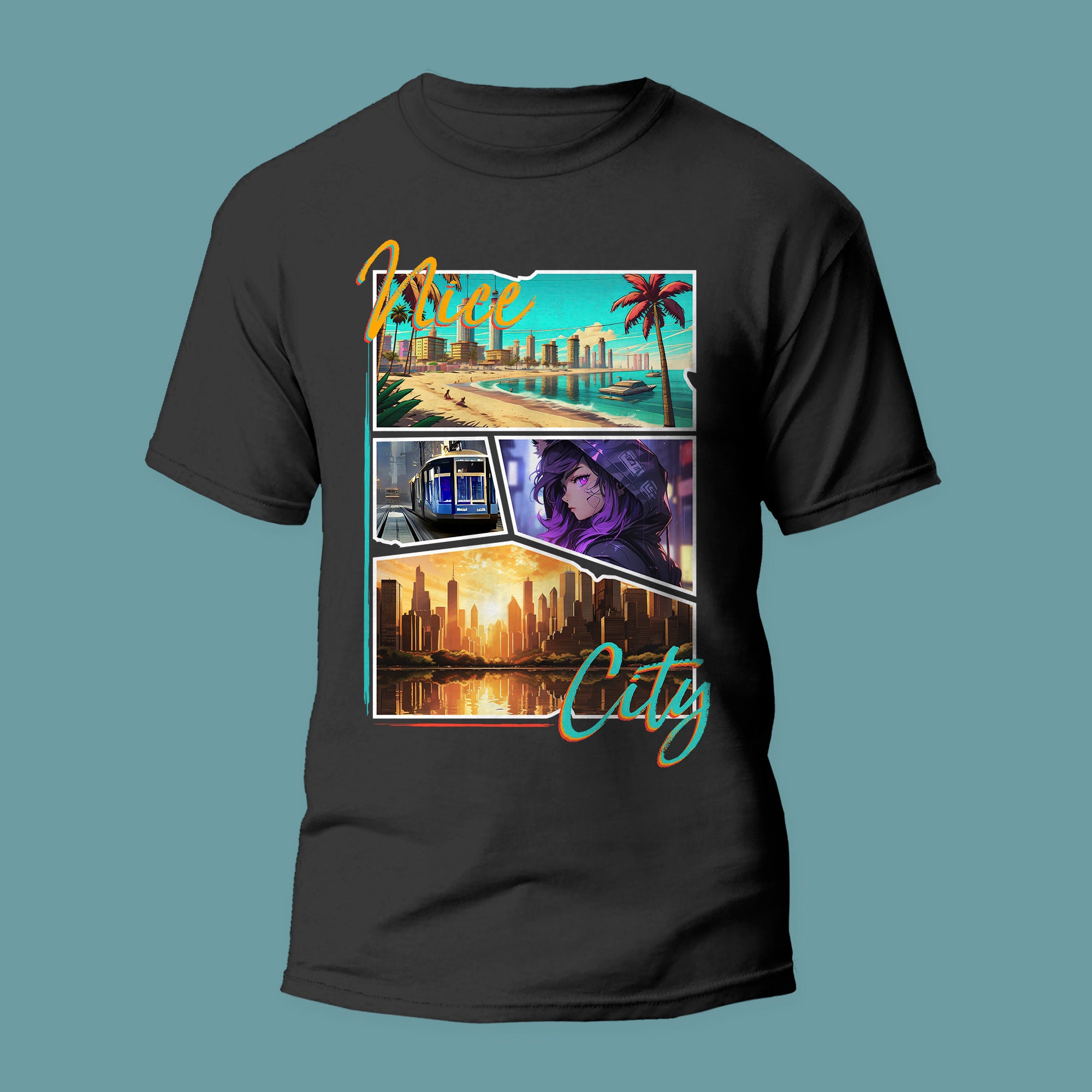 Printable GTA Scenes Digital Design for Shirt, Custom Clothes Prints ...