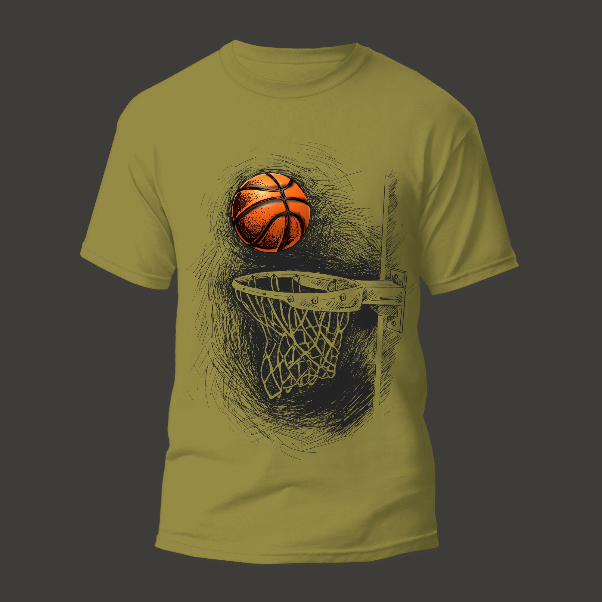 Basketball Printable Digital T Shirt Design for Basketball Lover Gift ...