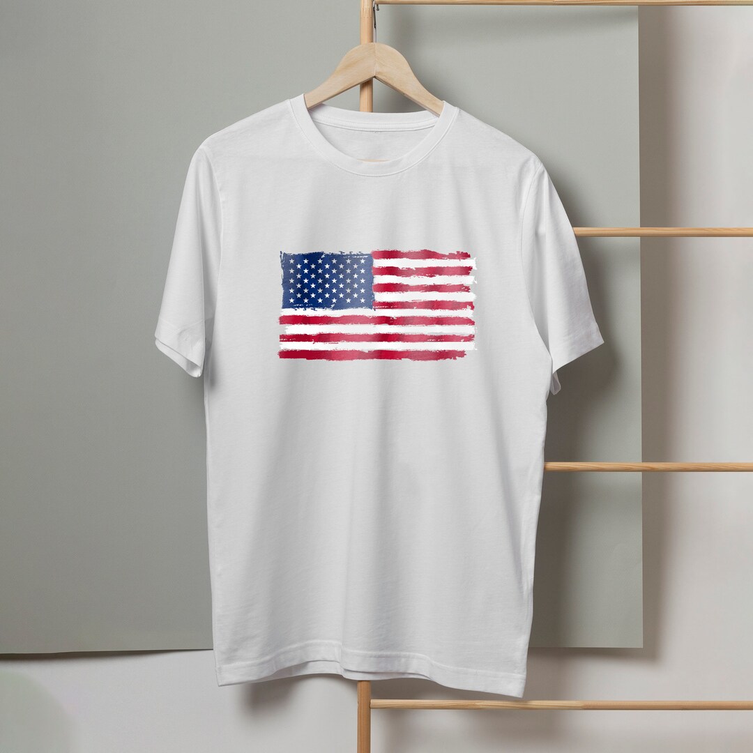 Custom USA Flag Printable Shirt Design, USA Flag Digital Design Prints ...