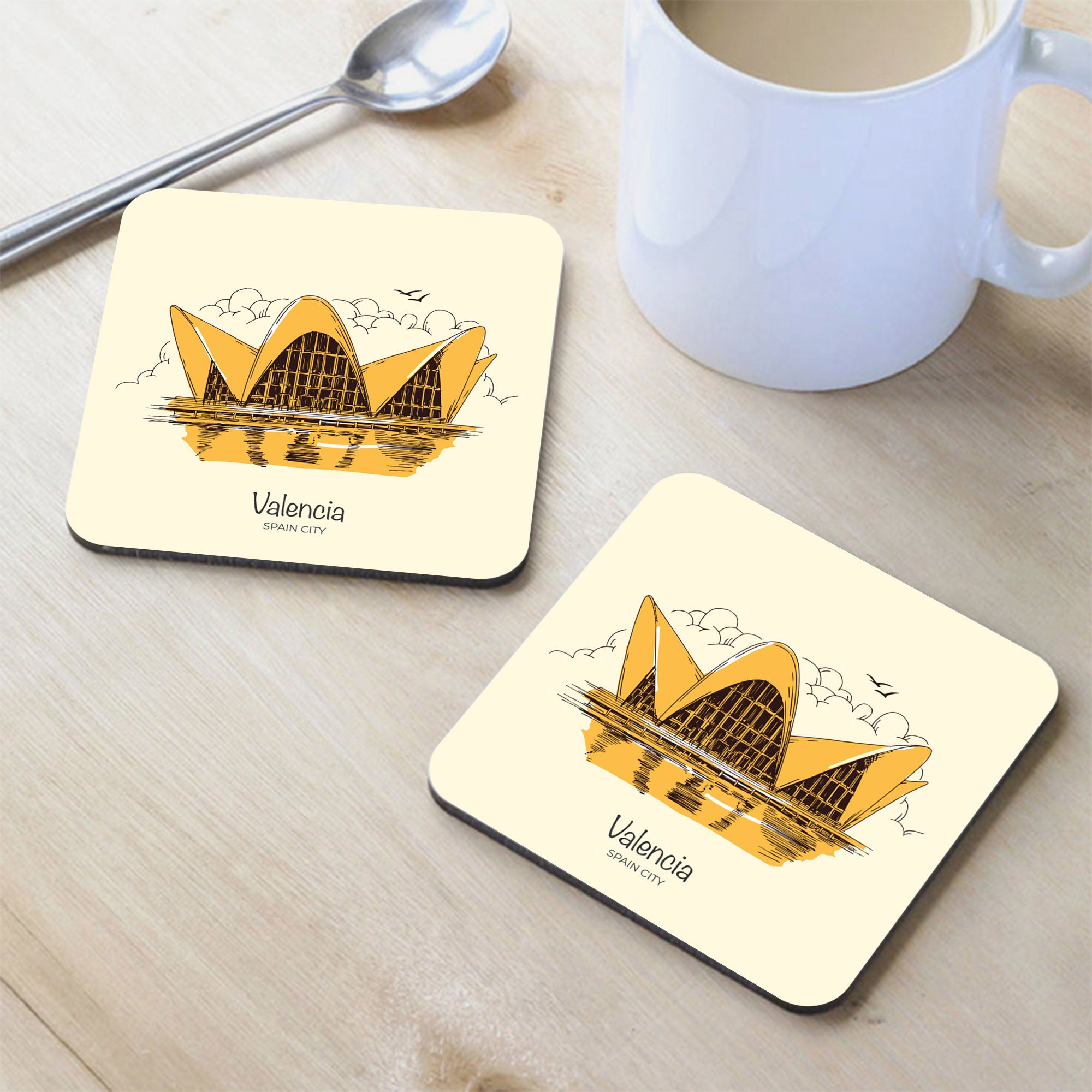 Printable Bundle Cities View Coaster Design Beautiful Cities - Etsy