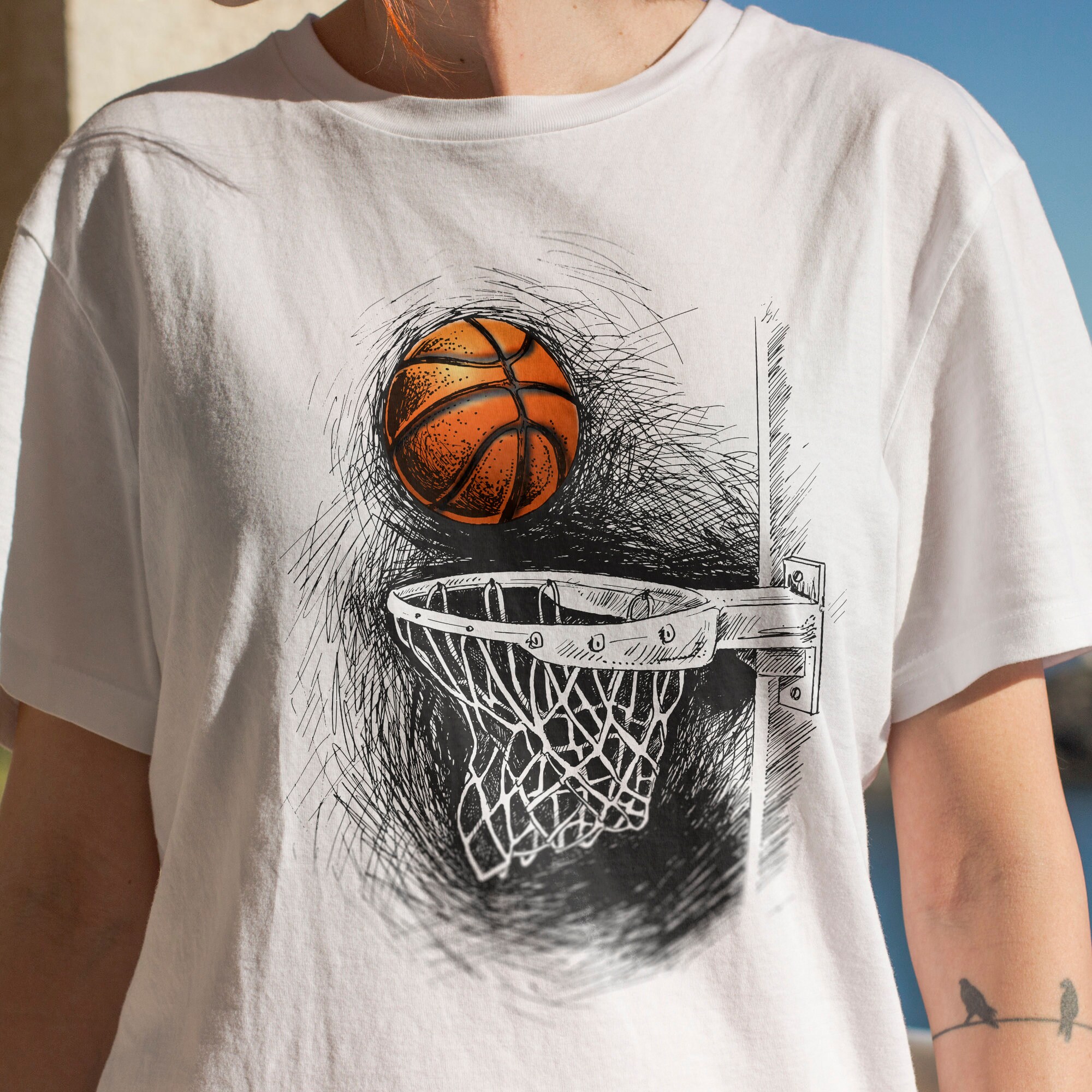 Basketball Printable Digital T Shirt Design for Basketball Lover Gift ...