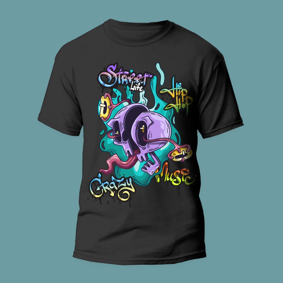 Printable Graffiti Design for Shirt, Custom Digital Clothes Prints ...