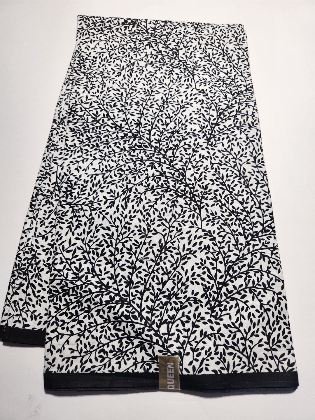 White and Black African Ankara Fabric, African Fabric by the Yard ...