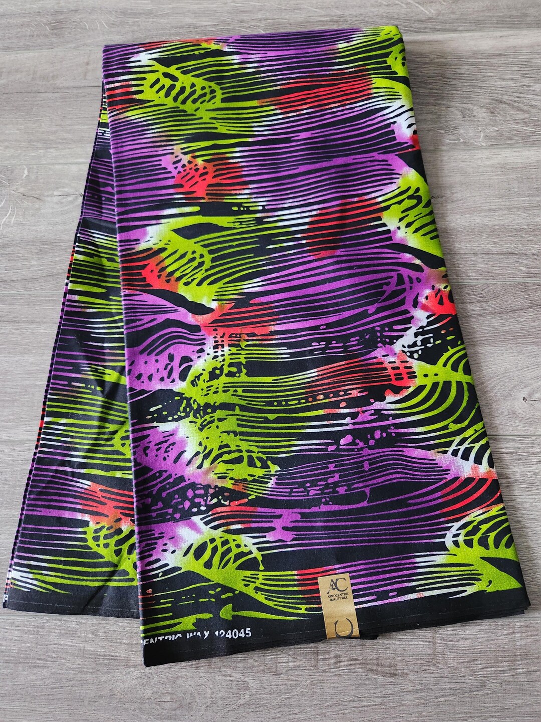 Purple and Green African Print Fabric, Ankara Fabric, African Fabric by ...