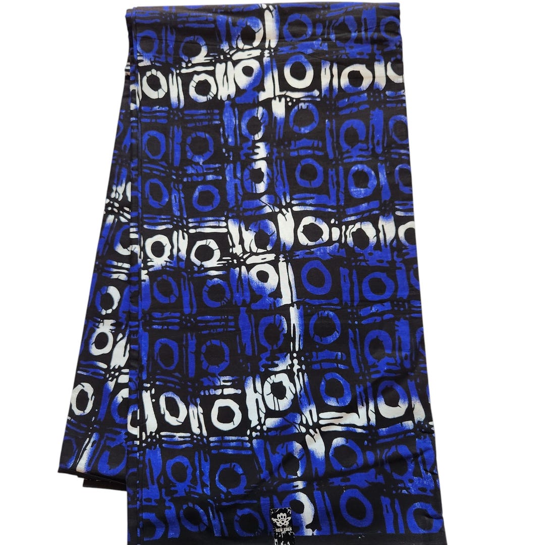Blue and White African Ankara Fabric, African Fabric by the Yard ...