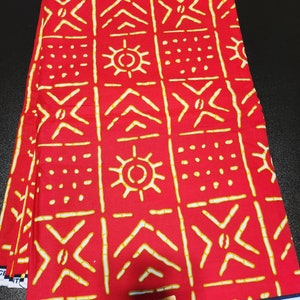 Red Tribal African Ankara Fabric, African Fabric by the Yard - Etsy
