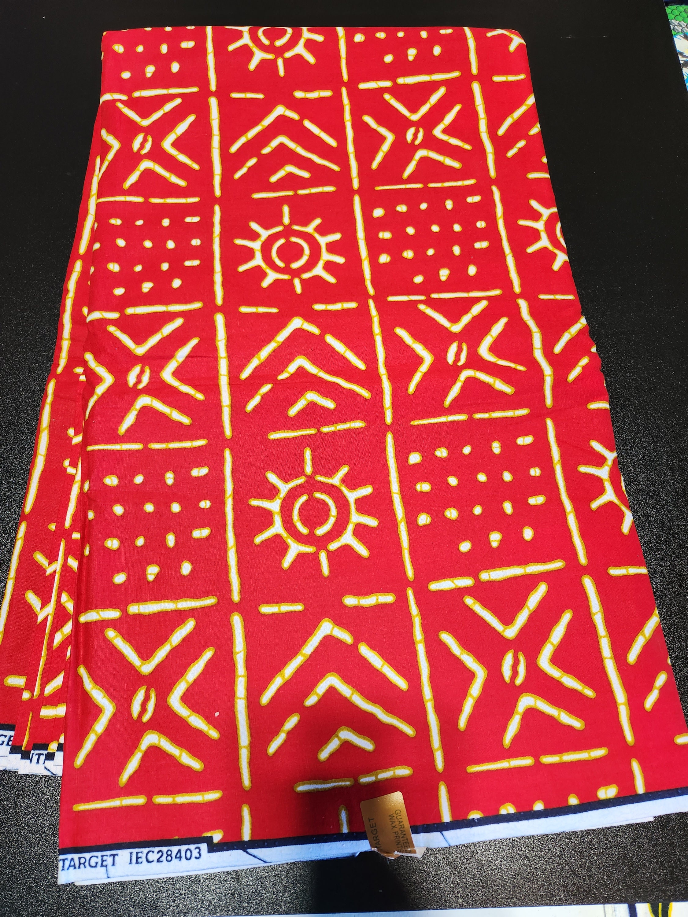 Red Tribal African Ankara Fabric, African Fabric by the Yard - Etsy