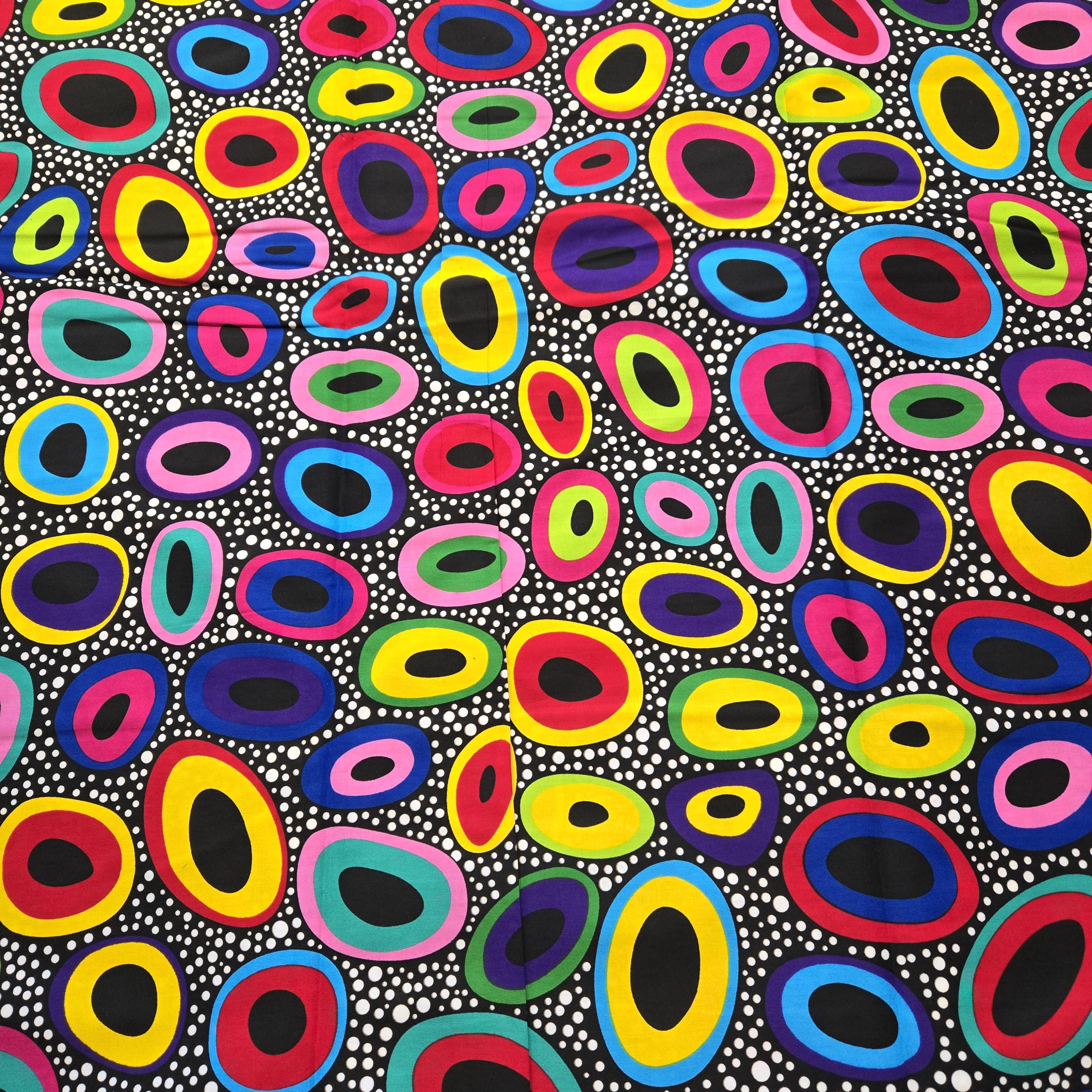 Black and Yellow African Print Fabric, Ankara Fabric, African Fabric by ...