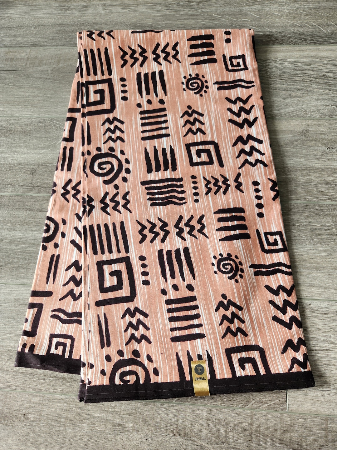 Brown Tribal African Ankara Fabric, African Fabric by the Yard, African ...