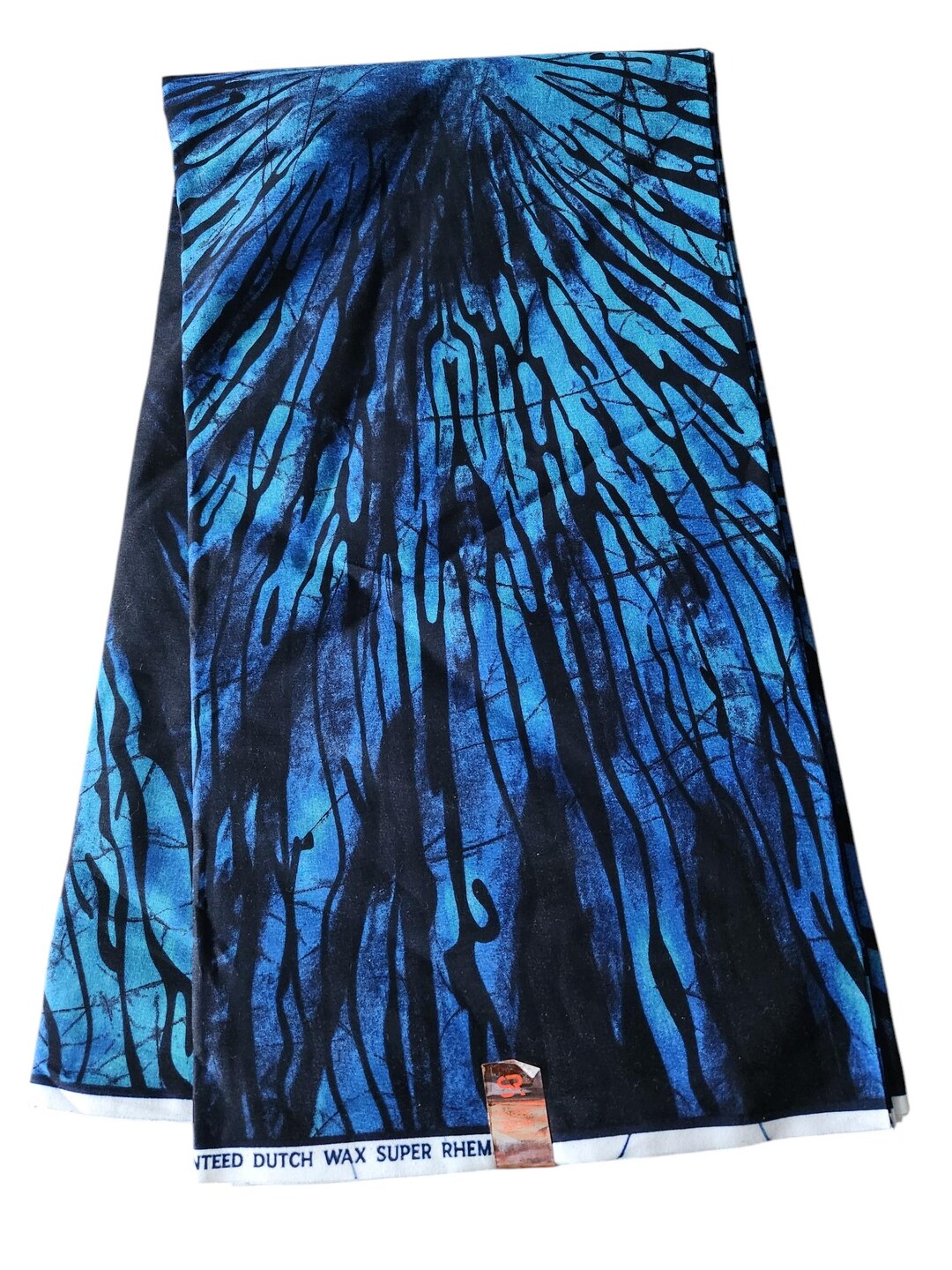Blue and Black African Ankara Fabric, African Fabric by the Yard ...