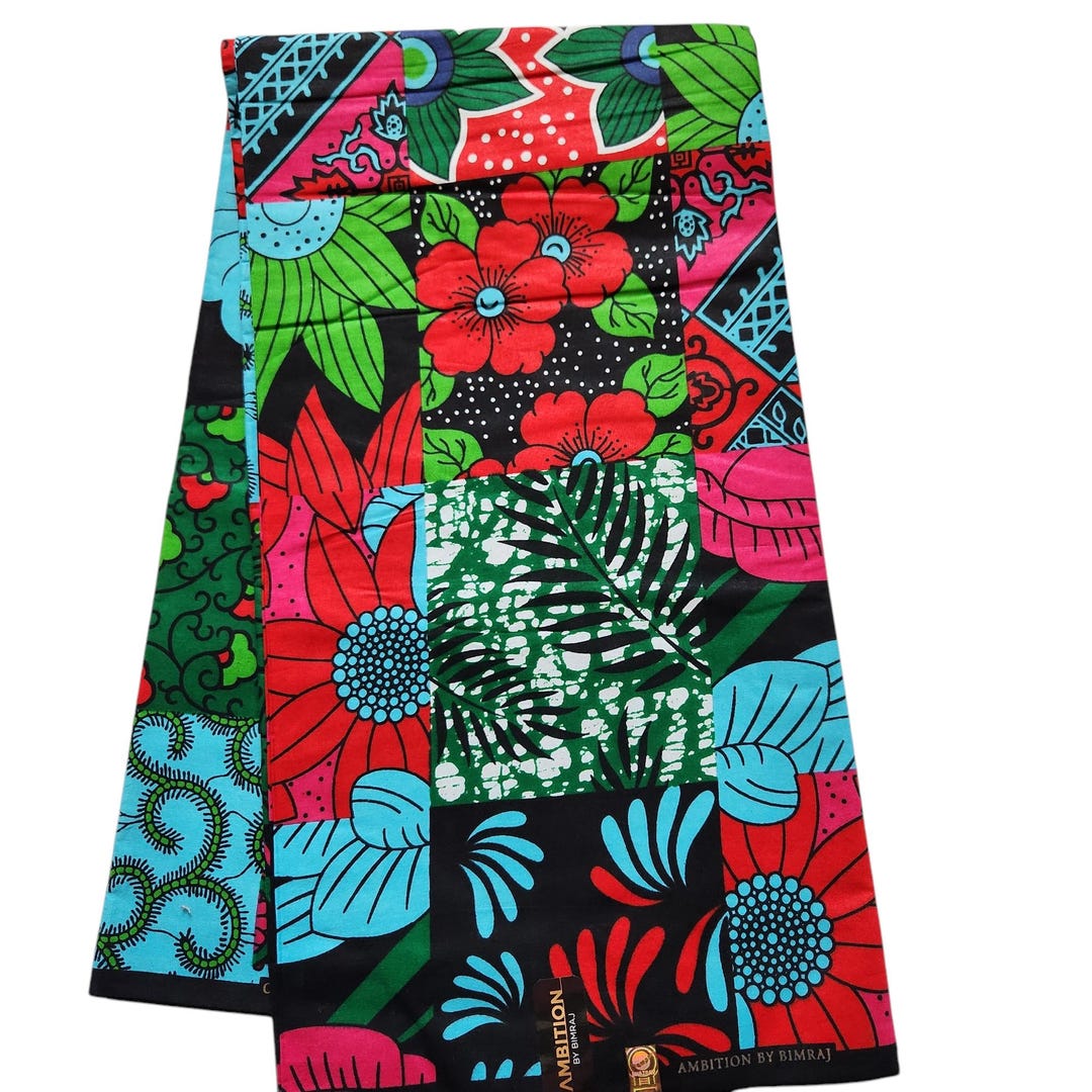 Patchwork African Print Fabric, African Fabric by the Yard, African ...