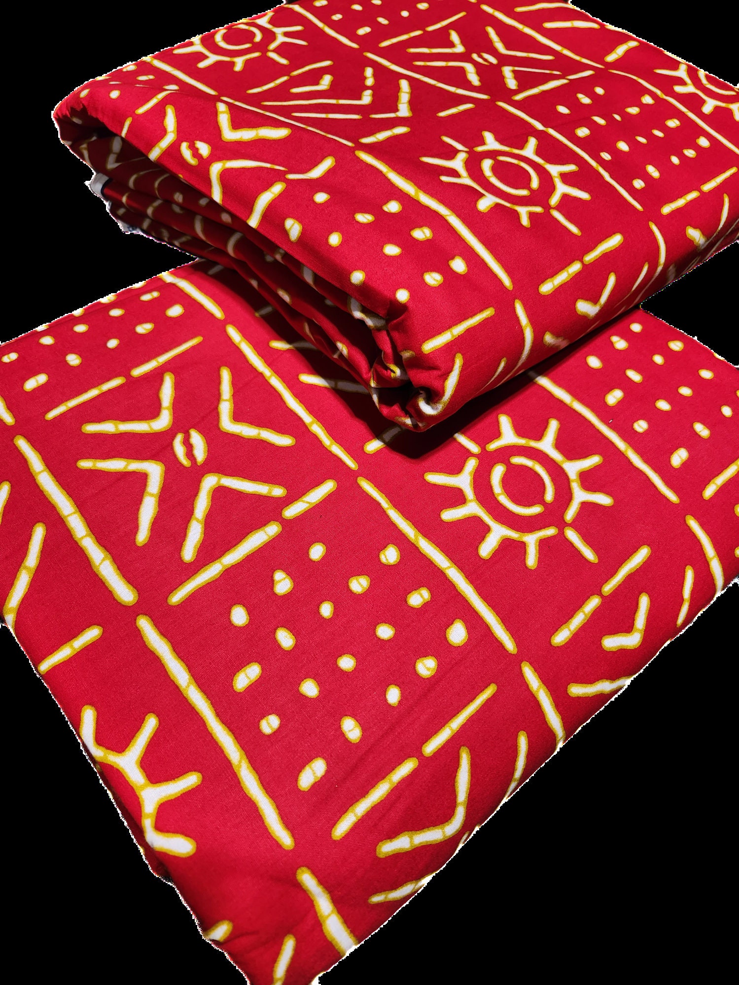 Red Tribal African Ankara Fabric, African Fabric by the Yard - Etsy