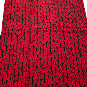 Red and Black African Ankara Fabric, African Fabric by the Yard ...