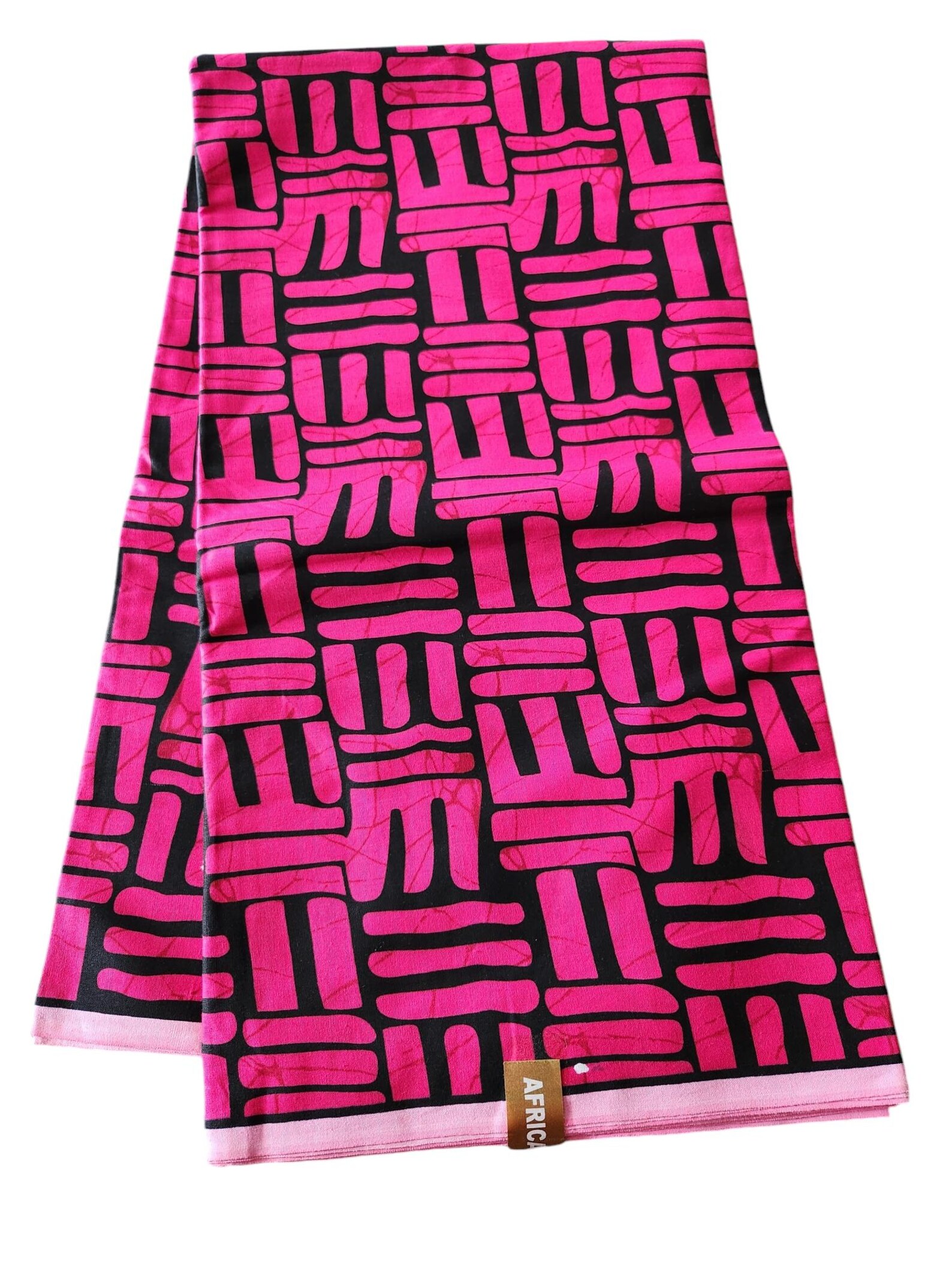 Pink and Black African Ankara Fabric, African Fabric by the Yard ...